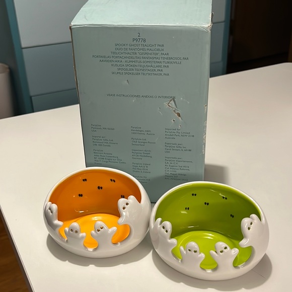 PartyLite | Accents | Partylite P9778 Set Of 2 Spooky Ghost Tea Light ...